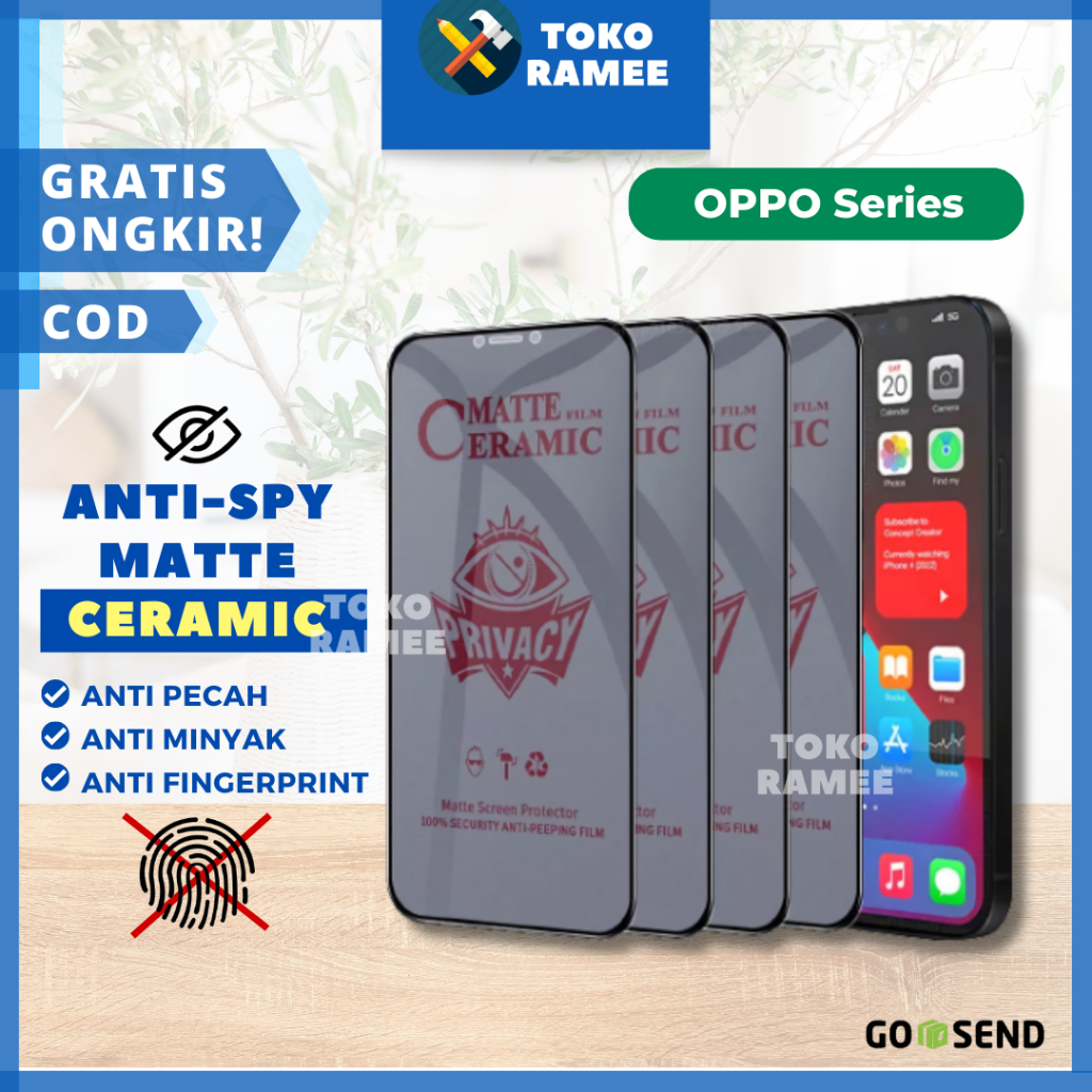 Jual Tempered / Temper / Tempred Glass / Glas Privacy Anti Gores Matte / Anti Spy Anti Pecah ...