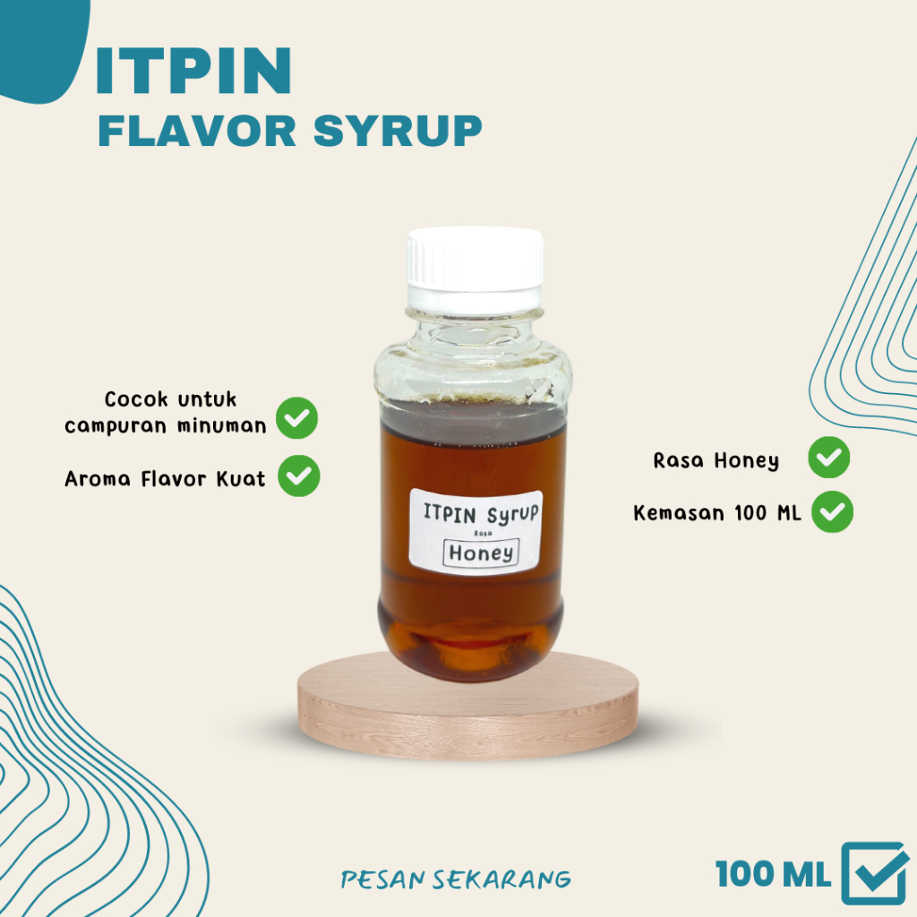 Jual Sirup Premium Aneka Rasa / ITPIN Syrup Flavor Kemasan 100 ML ...