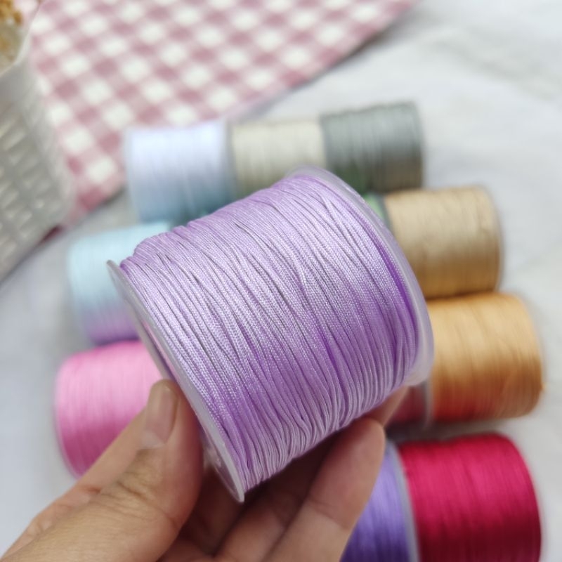 Jual 5 meter tali giok tali gelang import merk jepang jade thread warna ...