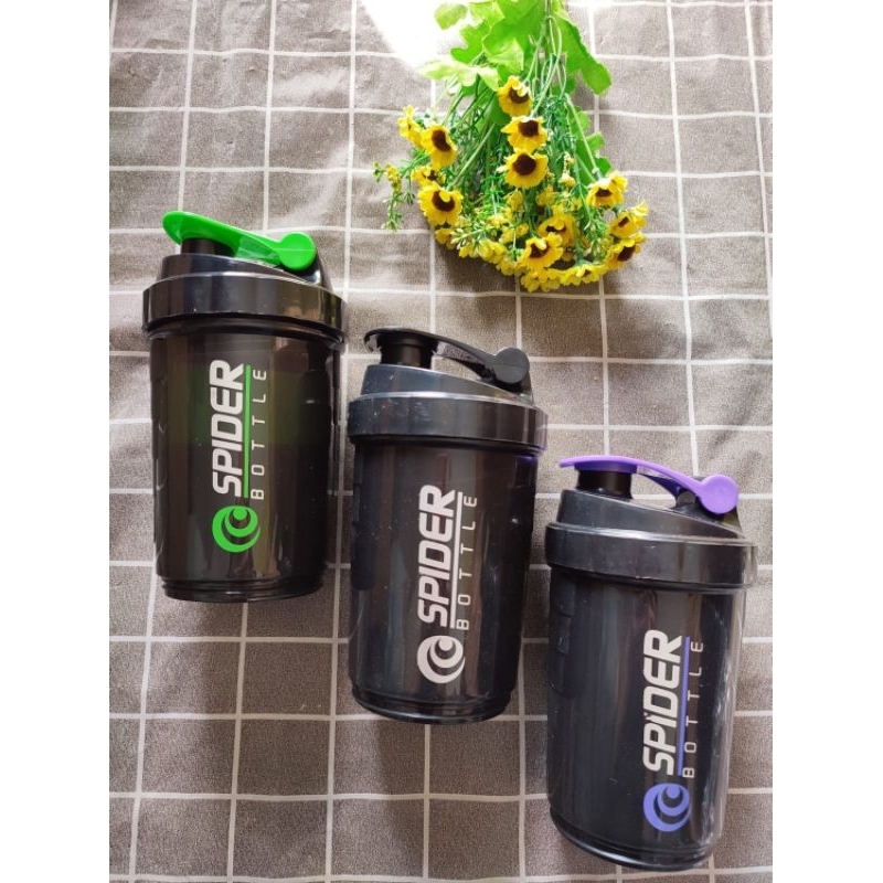 Jual Botol minum Shaker spider 600ml/ botol smart shaker fitness ...