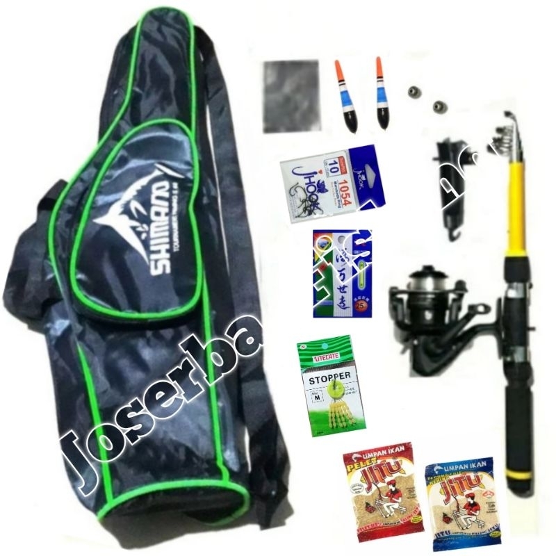 Jual Paket Komplit 1 Set Alat Pancing Bonus Tas Pancing 60 cm Lengkap Siap Strike | Shopee Indonesia