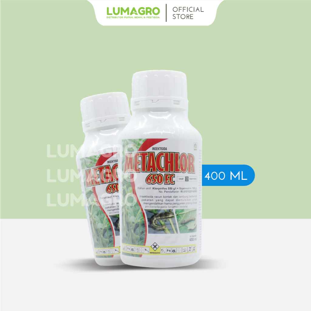Jual Insektisida Metachlor 650EC 400ml Klorpirifos Sipermetrin ...