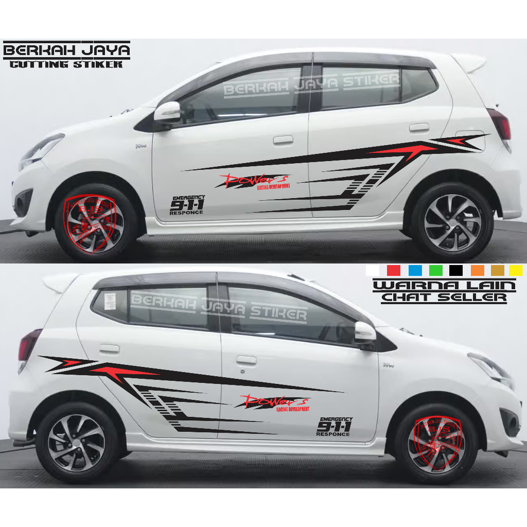 Jual CUTTING STICKER STIKER MOTIF MOBIL AYLA AVANZA SIGRA JAZZ YARIS ...