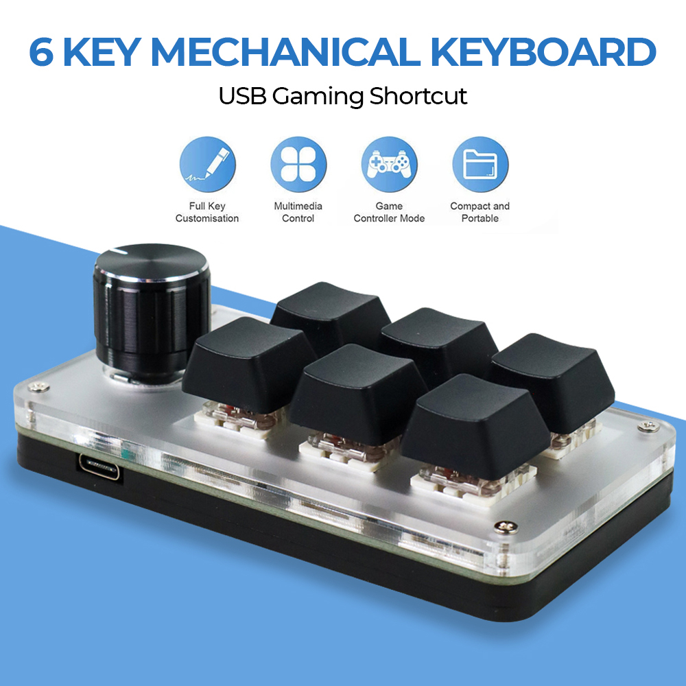 Jual PP Keyboard Shortcut 6 Keys Komputer Laptop Meja Kerja Key USB ...