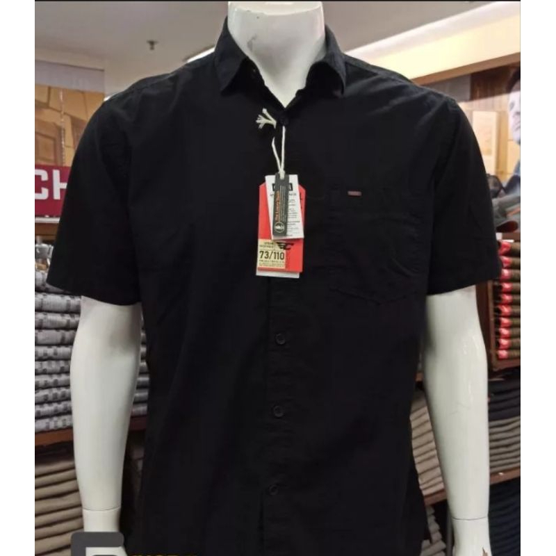 Jual KEMEJA CARDINAL CASUAL REGULER PREMIUM QUALITY WARNA HITAM POLOS ...
