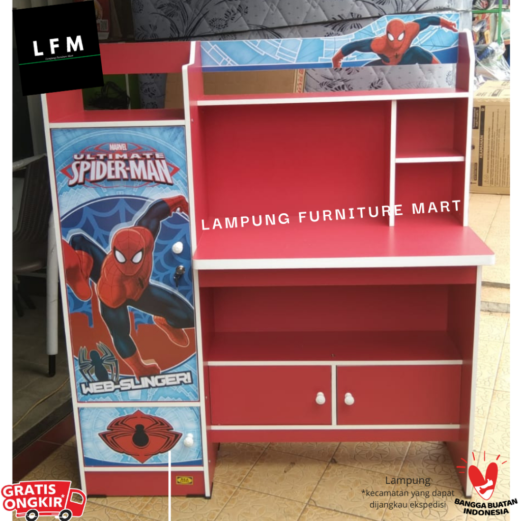 Jual Meja Belajar / Lemari Belajar KEA Panel Spiderman 120cm - LFM ...