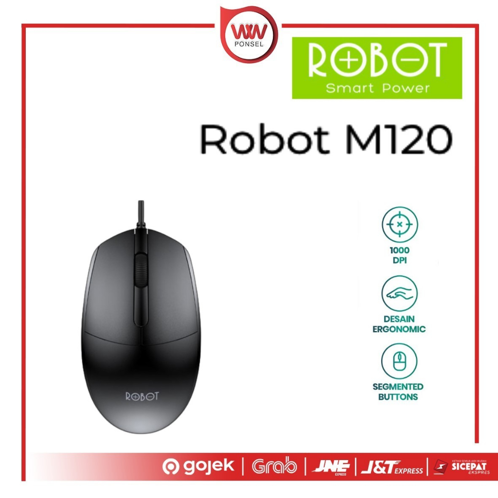 Jual Robot M120 Office Wired Mouse | Shopee Indonesia