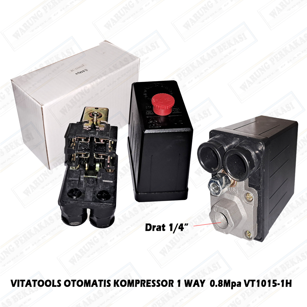 Jual Vitatools 1 Way 16 Bar 12Psi Spare Part Air Pressure Switch Saklar Otomatis Mesin Kompresor ...