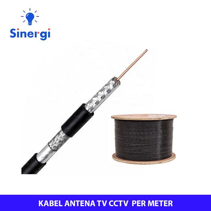 Jual Kabel Antena TV CCTV Parabola Meteran Coaxial Cable RG 6 Per Meter | Shopee Indonesia