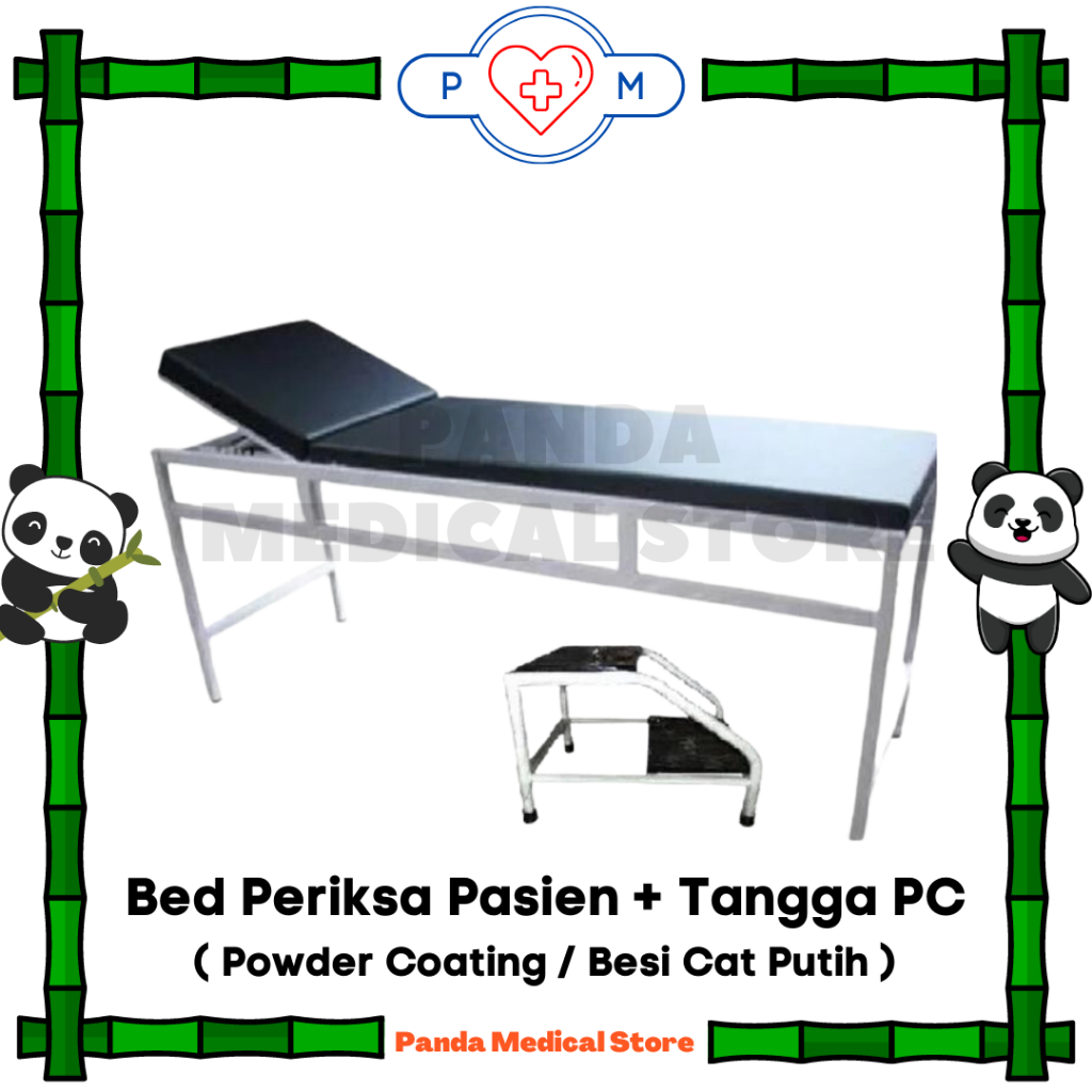 Jual Bed Periksa Pasien + Tangga Powder Coating / Besi Cat Putih (BACA ...