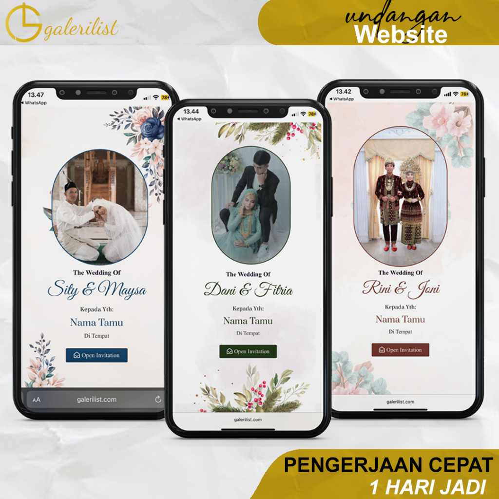 Jual PREMIUM Undangan Digital Website Pernikahan custom | Custom Foto ...