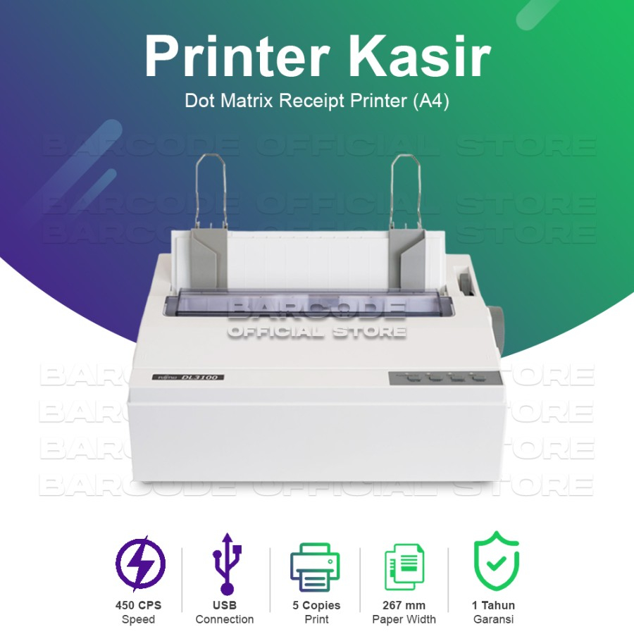 Jual Printer Dot Matrix Fujitsu DL3100 / DL-3100 / DL 3100 Cetak Kertas ...