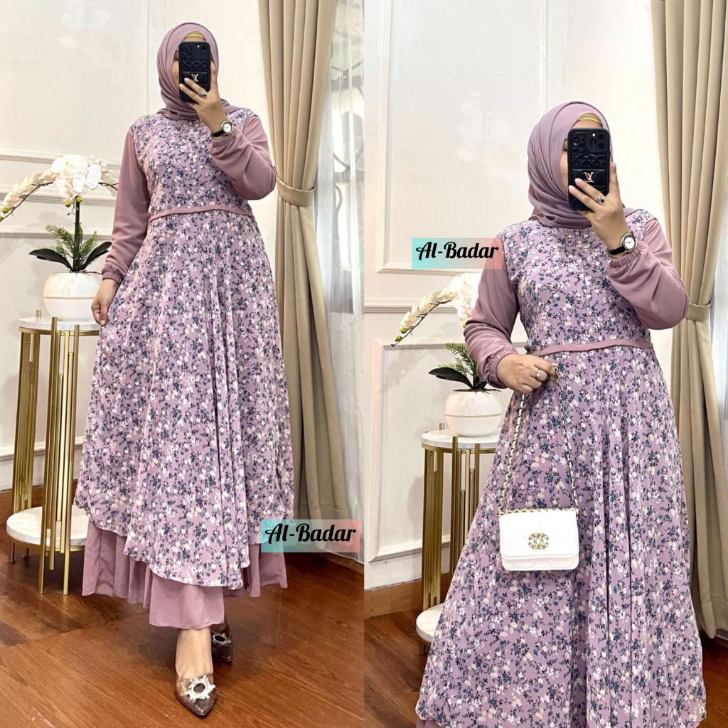 Jual GAMIS CERUTY KEMBANG TERBARU DUA LAYER WARNA DAN MOTIF TERBARU ...