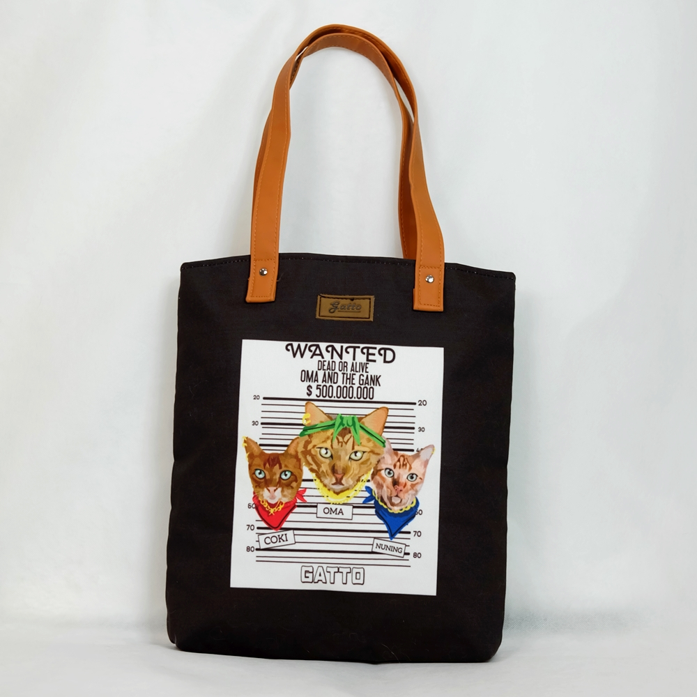 Jual Gatto - Tote Bag Motif Kucing Untuk Catlovers | Shopee Indonesia