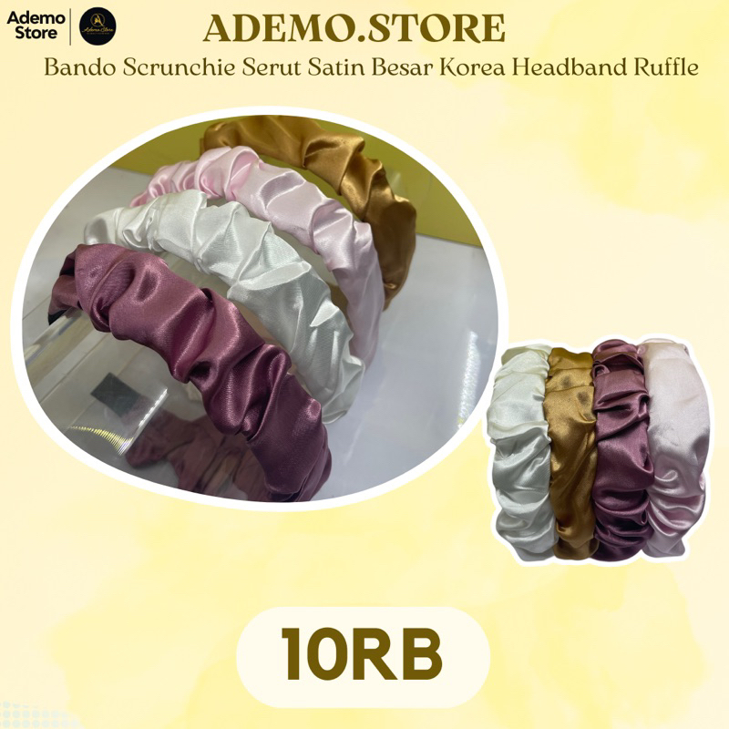Jual Bando Fashion Scrunchie Bahan satin | Shopee Indonesia