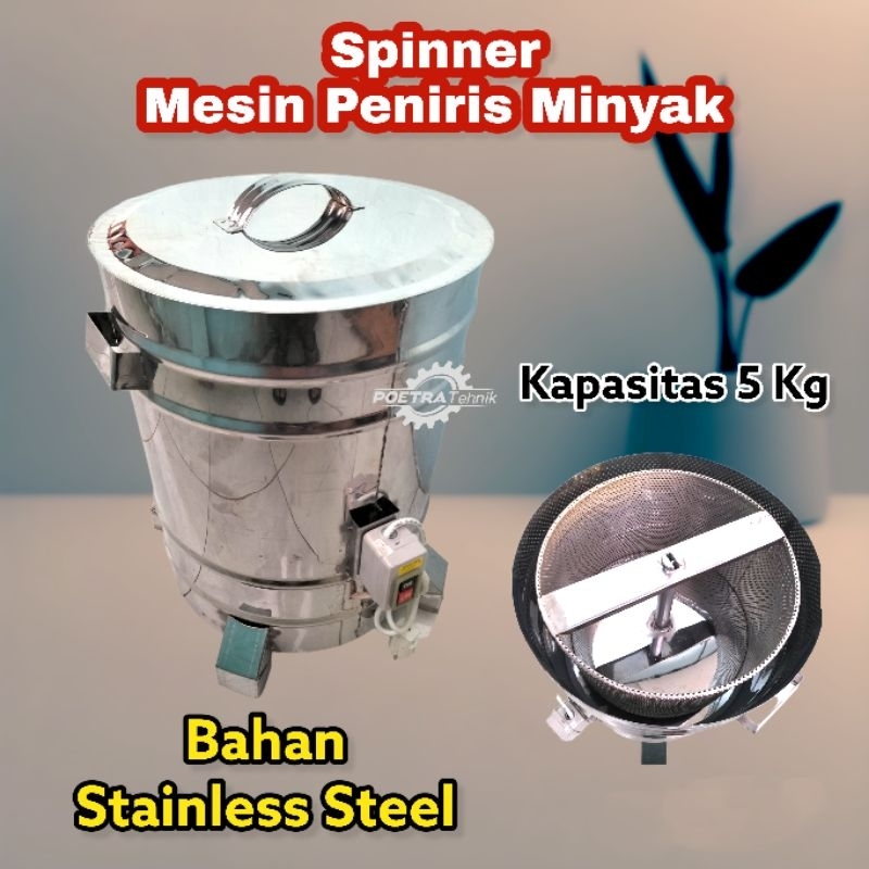 Jual Spinner Mesin Peniris Minyak Kap 5 kg - Alat Tiris Pengering ...