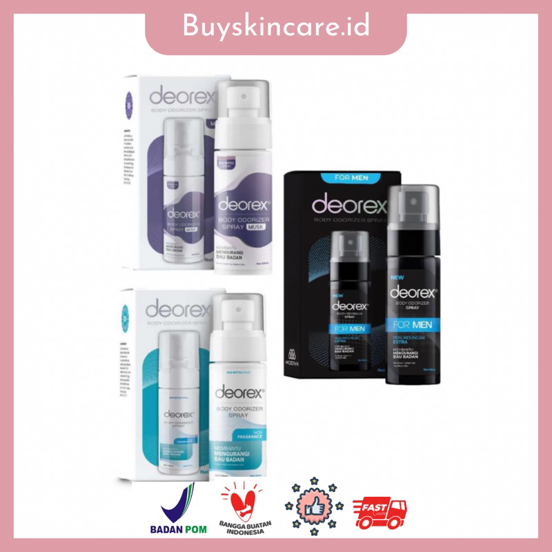 Jual DEOREX Body Odorizer Spray Non Fragrance | Musk Fragrance | For ...