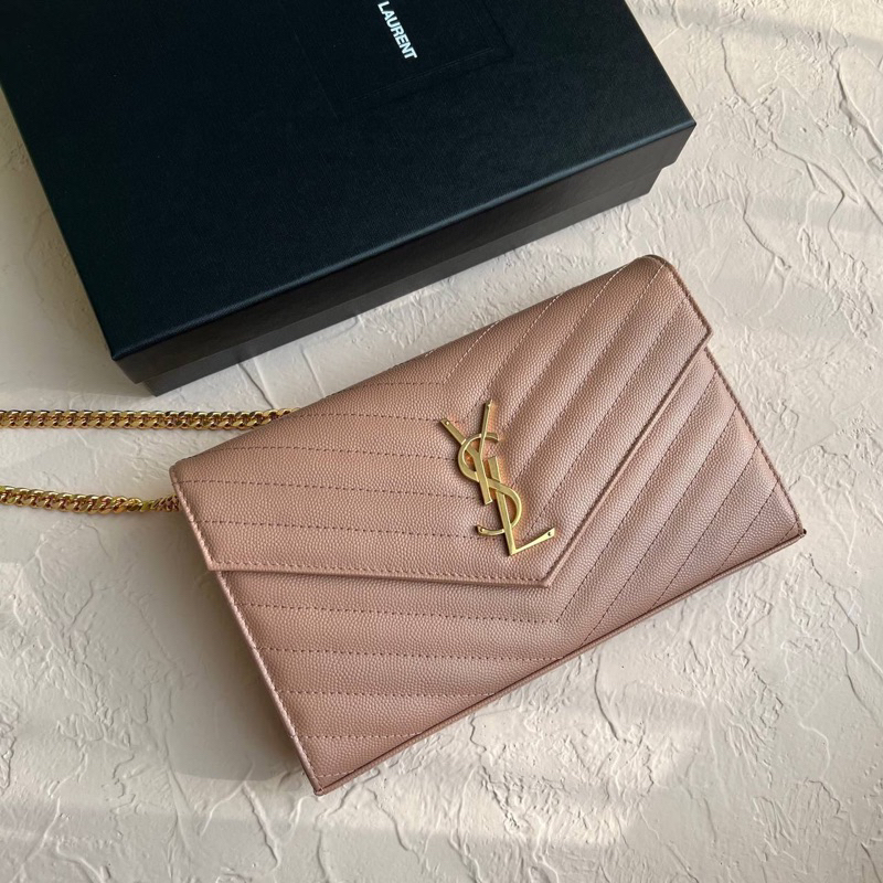 Jual YSL monogram woc 22cm - vintage peach ghw | Shopee Indonesia