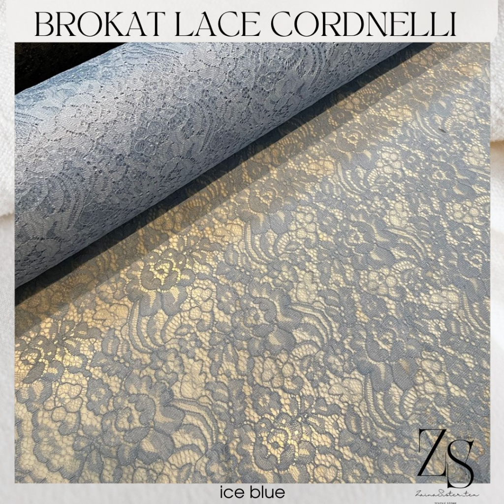 Jual Kain Brokat/Bahan Brukat Lace Katun Cordneli Corneli Cord Motif ...
