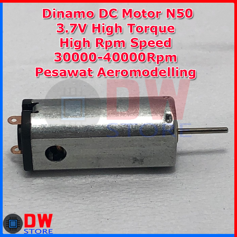 Jual DC Micro Motor Dinamo N50 High Speed RPM Baling2 Pesawat ...