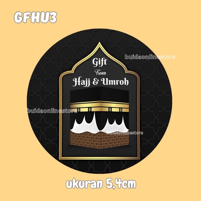 Jual Sticker stiker label Gift From Hajj & Umroh Hangtag dekorasi ...