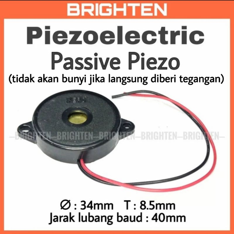 Jual Piezoelectric Passive Piezo Buzzer dia 34mm T 8.5mm | Shopee Indonesia