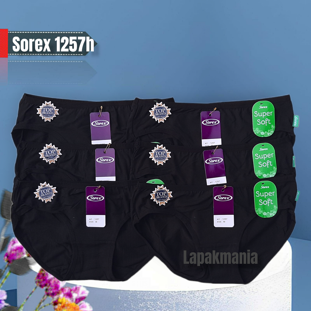 Jual CD Sorex 1257H Khusus Warna Hitam | Celana Dalam Wanita Cutting Mini | Shopee Indonesia