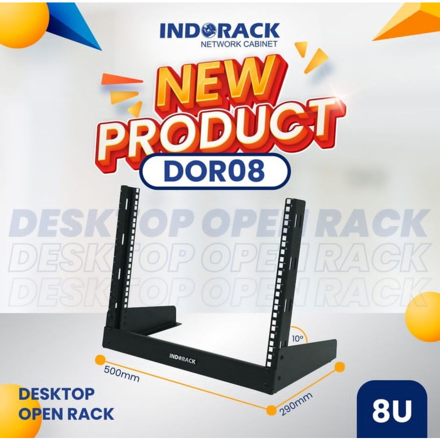 Jual DOR08 Desktop Open Rack INDORACK 8U Rak Audio Rack Server Depth ...