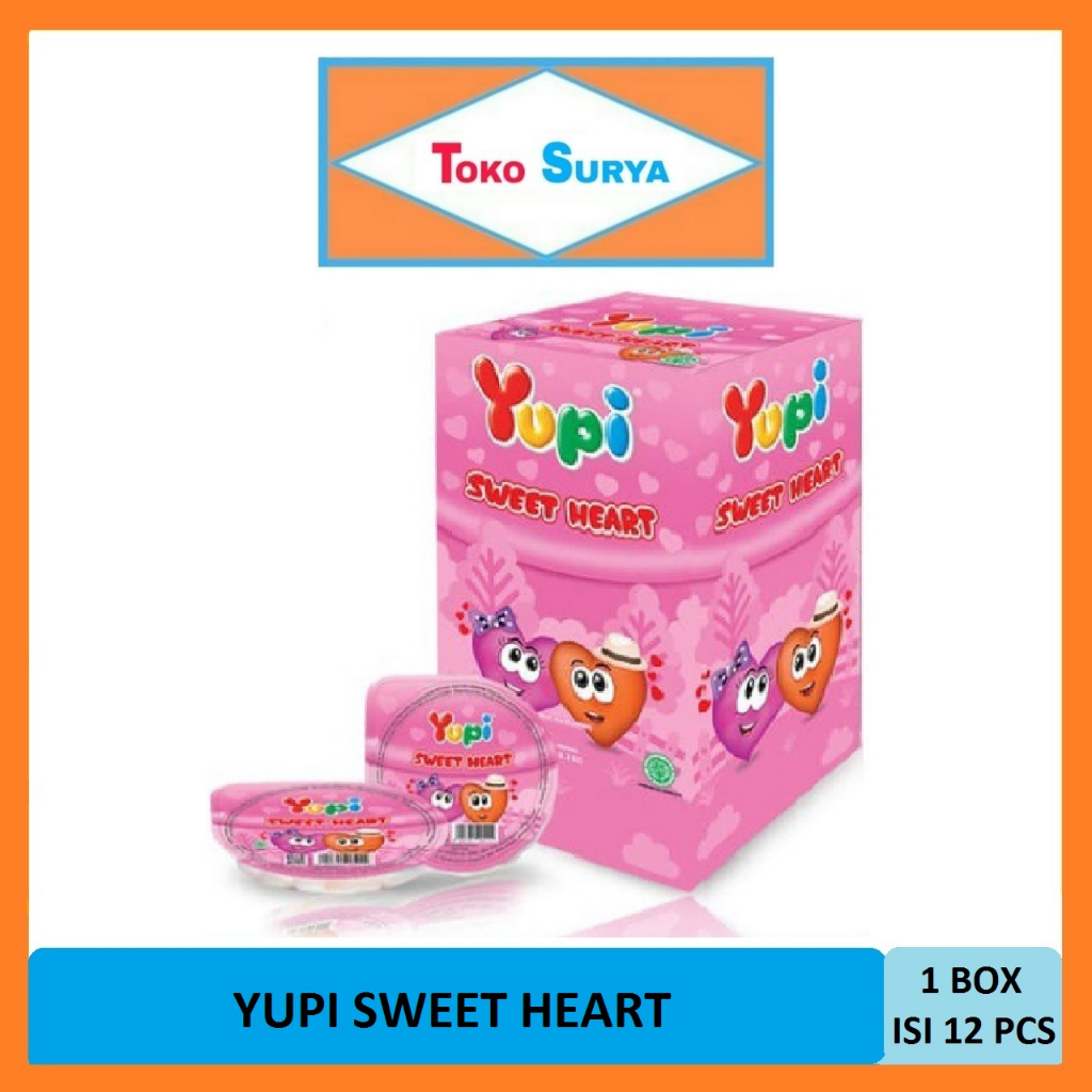 Jual Yupi Sweet Heart Gummy Candies 12 Pcs x 12 Gr | Shopee Indonesia