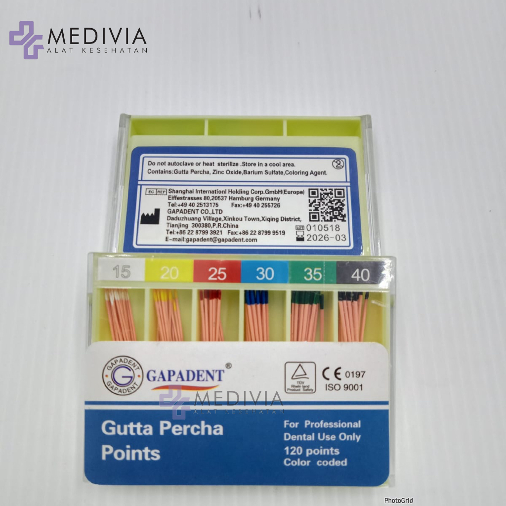 Jual GUTTA PERCHA POINTS 02 TAPER 15-40, 45-80 METABIOMED/ GUTTAP ...