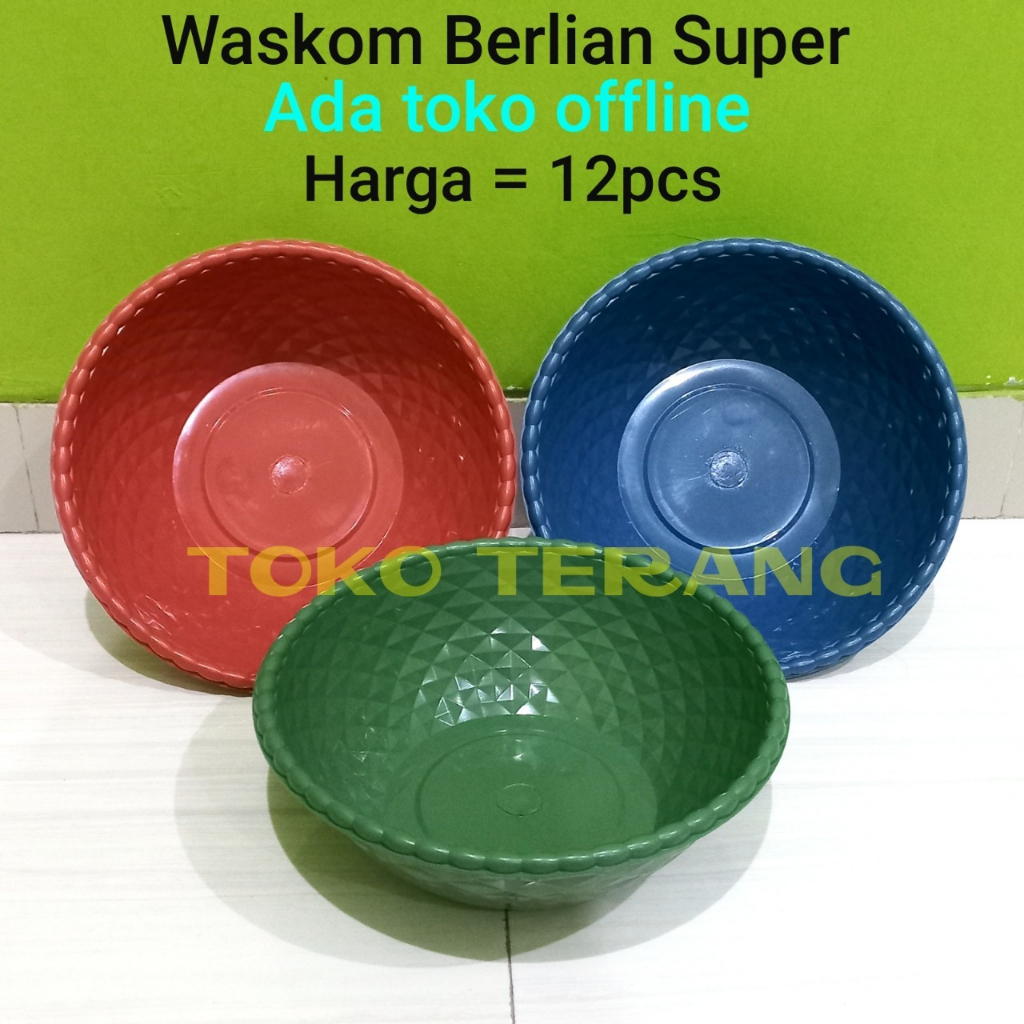 Jual Isi 12 PCS!! Waskom Berlian SUPER /Waskom Plastik/Waskom berkatan ...