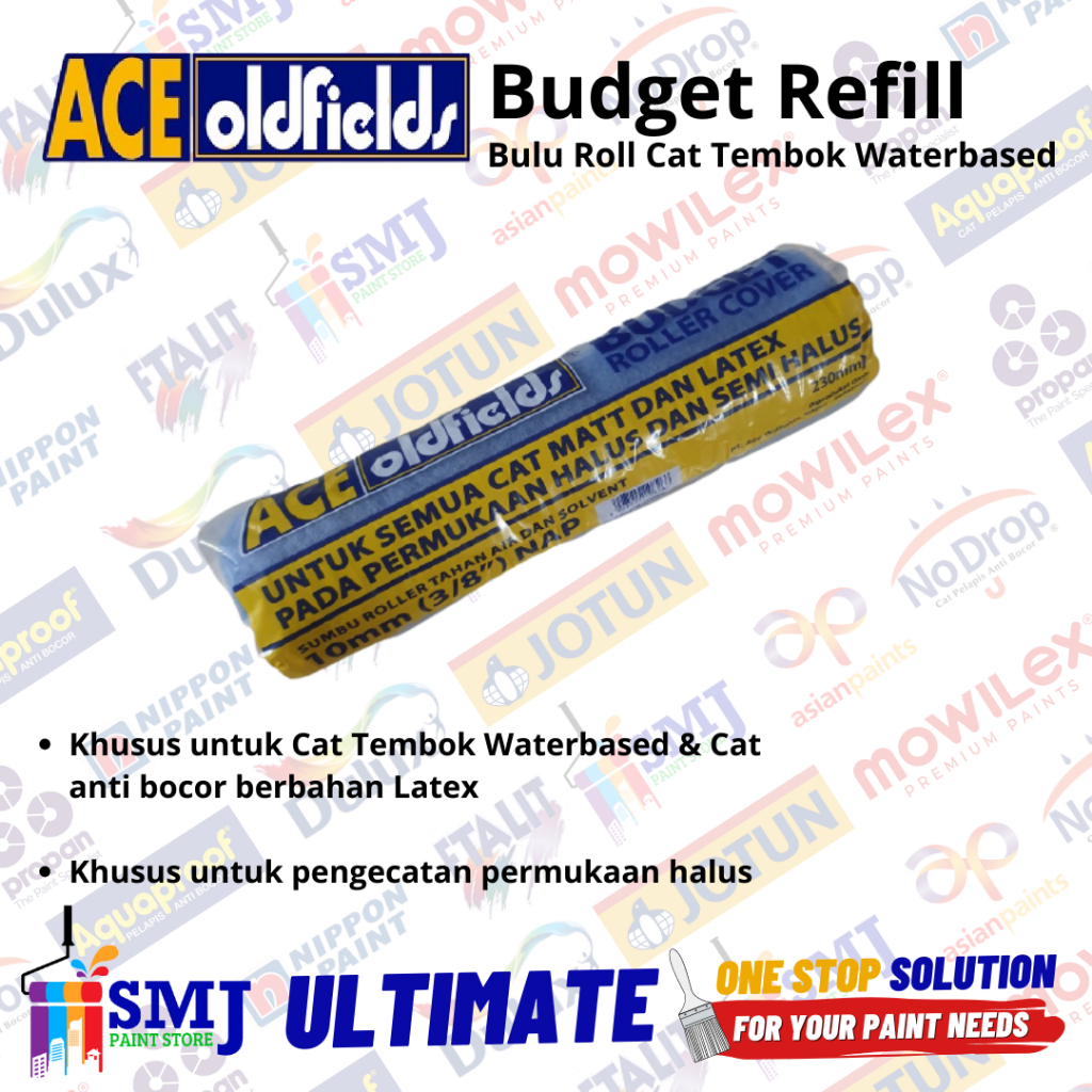 Jual Bulu Refill Kuas Roll Cat Tembok ACE Oldfields BUDGET 230mm ...