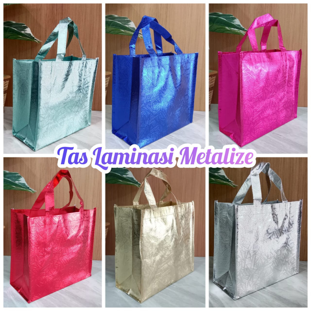 Jual Tas Shopping Bag Laminasi Metalik / Goodie Bag Laminasi | Shopee ...