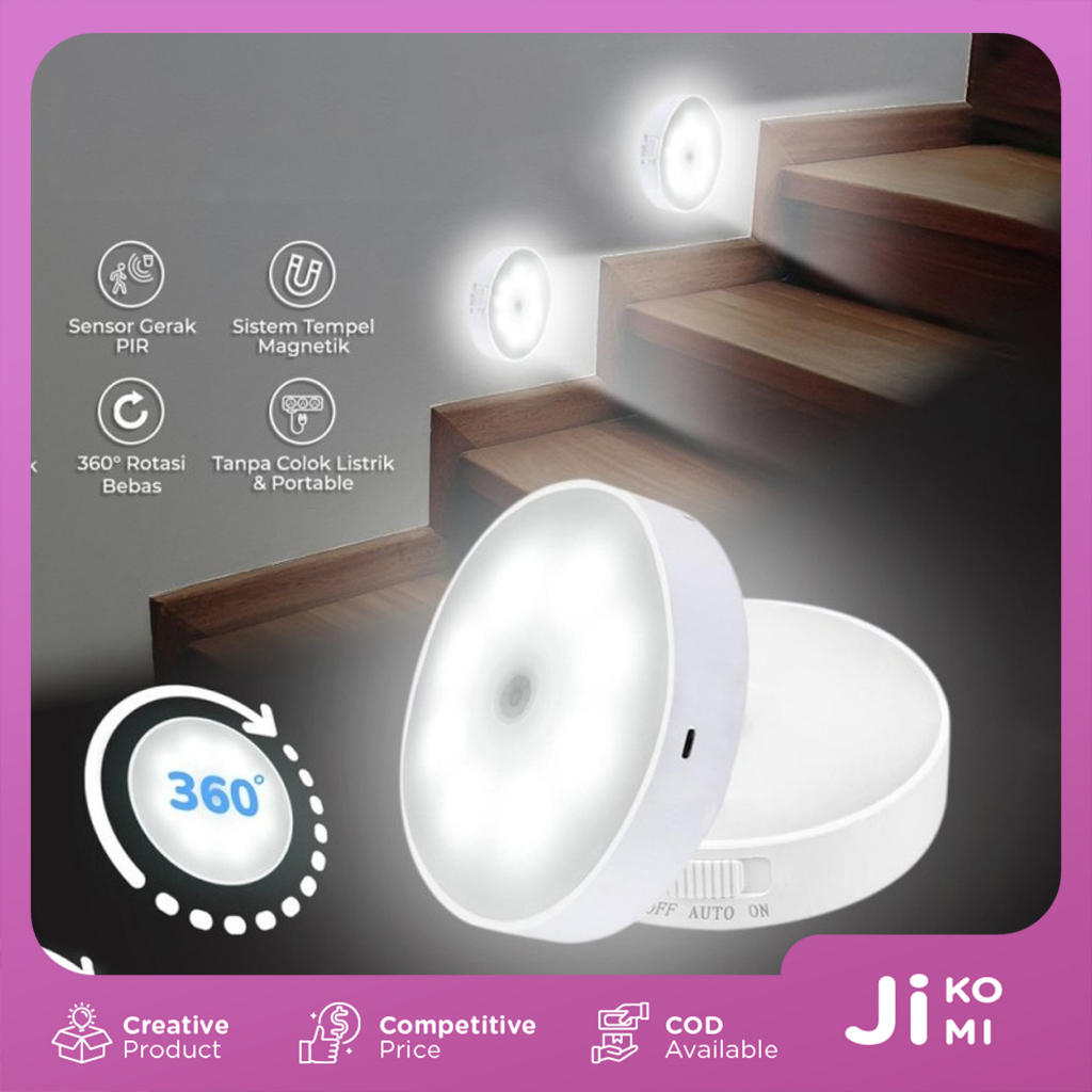 Jual Lampu Sensor Gerak LED Otomatis - Lampu Emergency Lemari Tangga ...