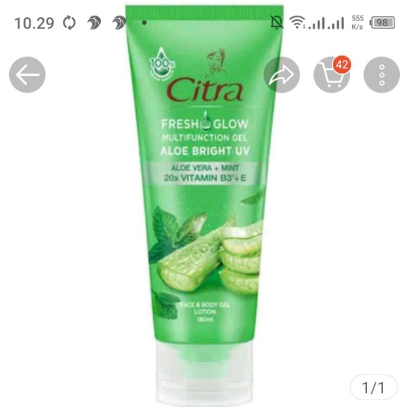 Jual CITRA FRESH GLOW MULTIFUNCTION GEL 180ml | Shopee Indonesia