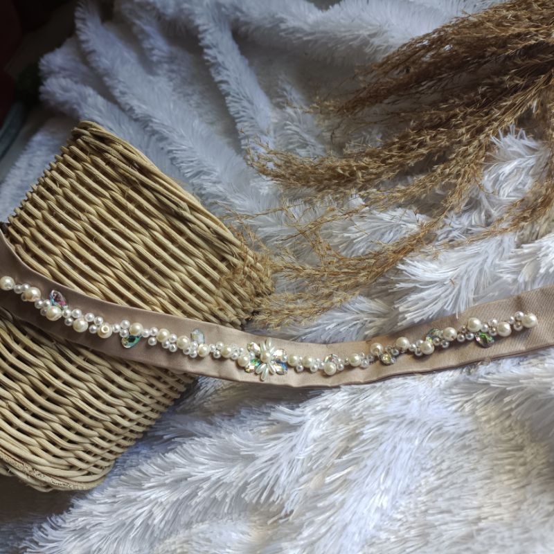 Jual obi belt payet mutiara CJI obi kebaya PO 1-2hari | Shopee Indonesia