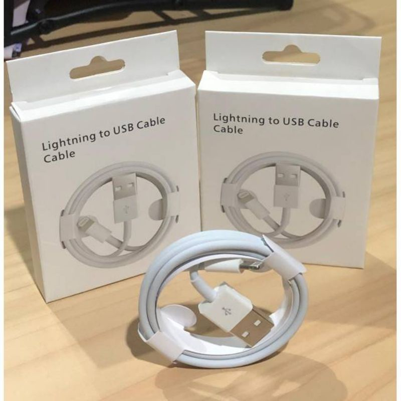 Jual KABEL Lightning FOR iPhone XR 11 12 13 14Pro USB Warna Putih ...