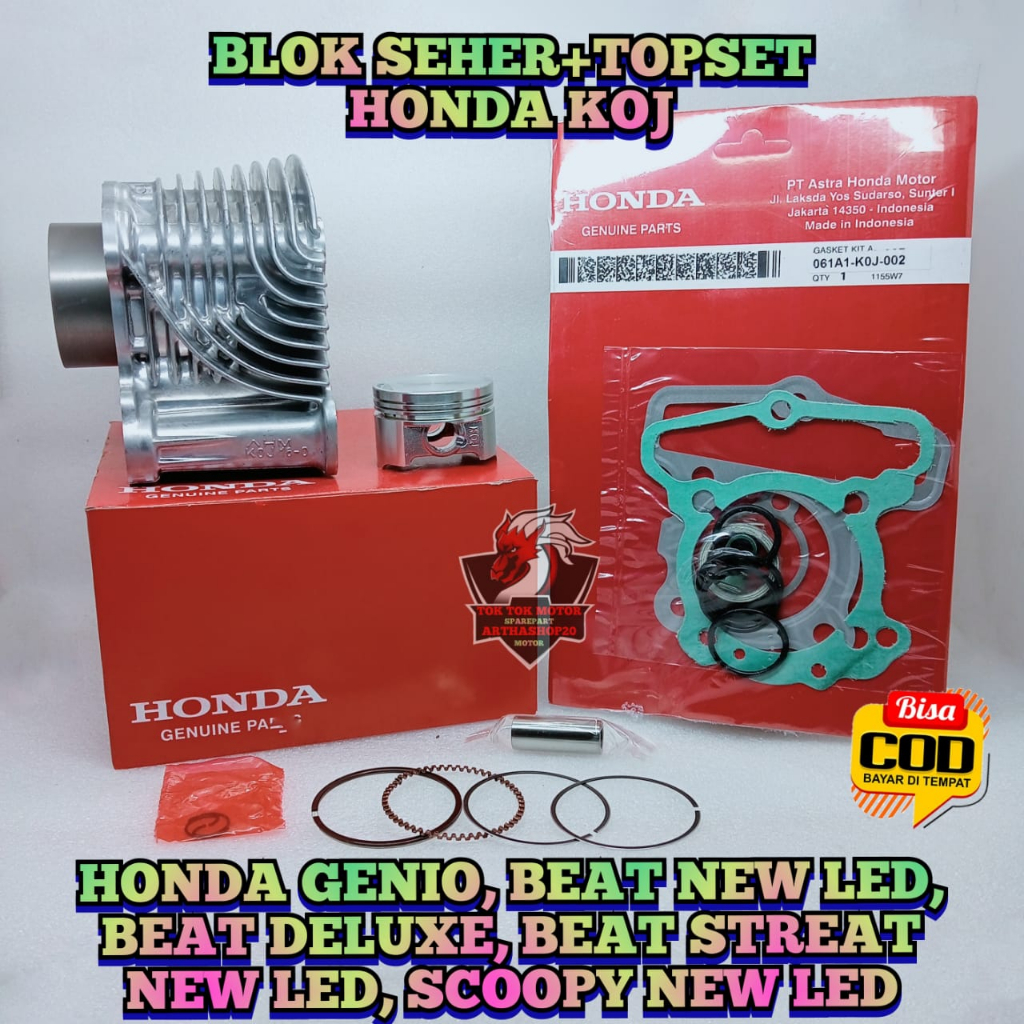 Jual BLOK + SEHER + TOPSET KOJ Motor HONDA GENIO , All BEAT NEW LED ...
