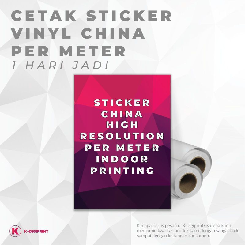 Jual PROMO CETAK STIKER / STICKER VINYL CINA / VINYL STANDARD / VINYL ...