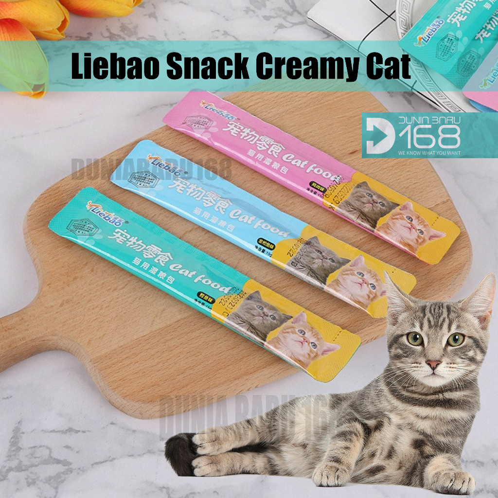 Jual snack cat strip Liebao Snack Creamy Cat 15gr / Snack Cemilan ...