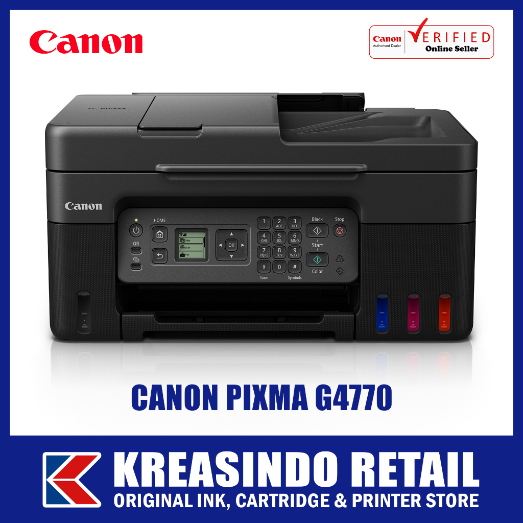 Jual Canon Pixma G4770 WiFi All-in-One Printer (Print Scan Copy ADF Fax ...