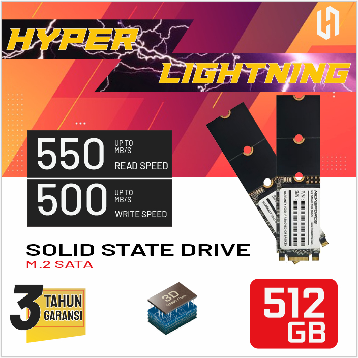 Jual SSD 512GB M2 SATA Midasforce Hyper Lightning | Shopee Indonesia