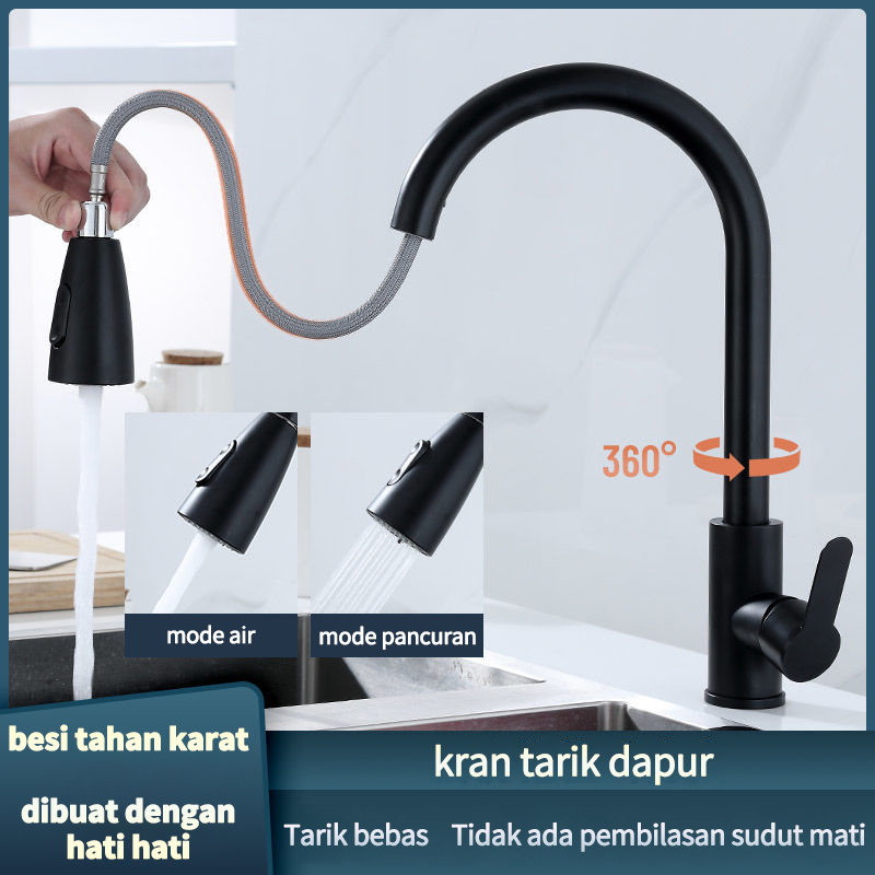Jual Tarik Faucet Sprayer/Kran Sink Cuci Piring/Keran angsa fleksibel ...