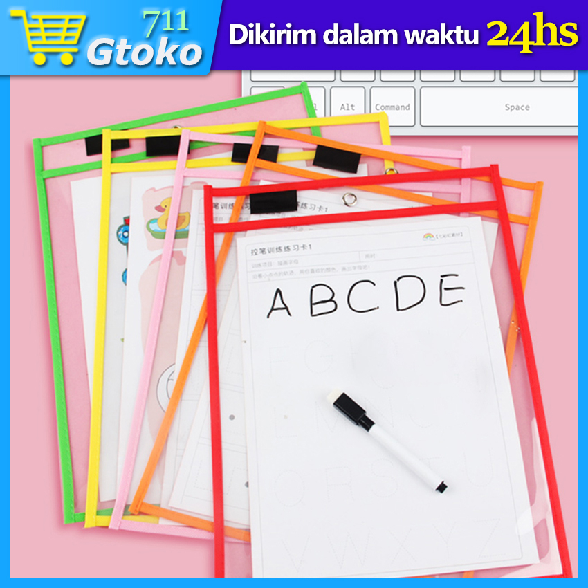 Jual Wipe Clean Pocket Reuseable / Rewritable Sheet / Pocket Tempat ...