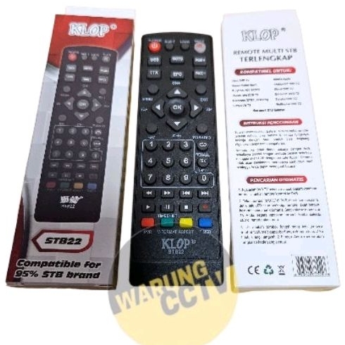 Jual REMOTE SET TOP BOX universal KLOP STB 22 remot multi untuk segala merek STB bisa pencarian ...