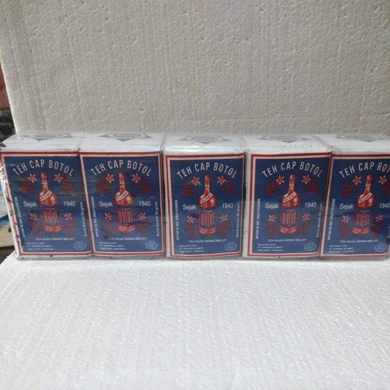 Jual Teh Cap Botol Biru ( 1 pak isi 5 bungkus @80 gram) | Shopee Indonesia