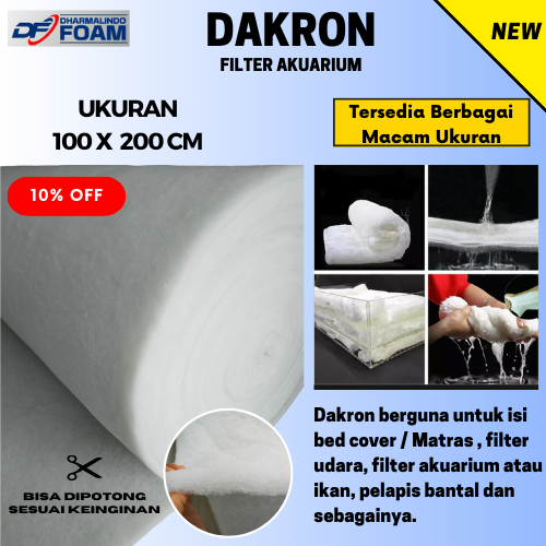 Jual Kapas Busa Filter Aquarium dakron 200x100 cm Super premium Media ...