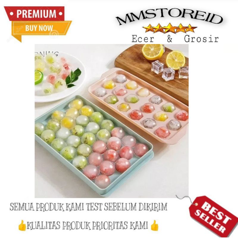 Jual MM - Cetakan Es Batu Bulat 33 Grid / Alat Pencetak Puding Coklat ...