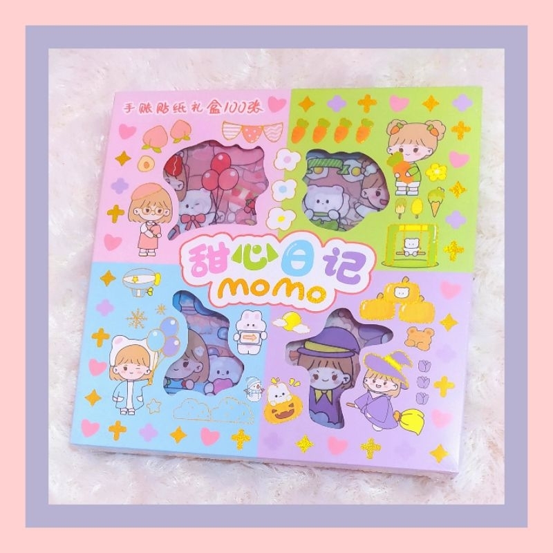 Jual Stiker PVC Momo 4 Warna (100 Lembar) Sticker Deco Lucu untuk ...