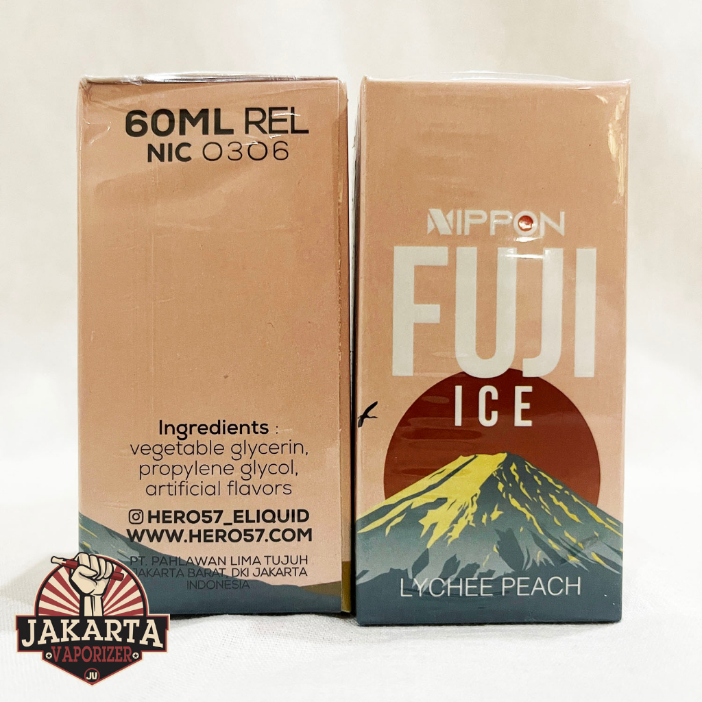 Jual NIPPON FUJI ICE LYCHEE PEACH 60ML 3MG BY HERO57 X PAN | Shopee ...
